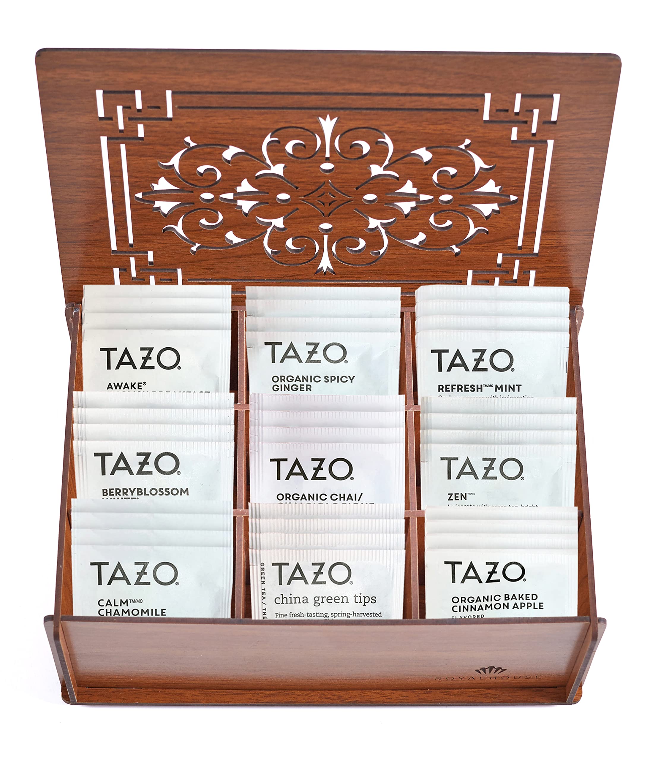 Tazo Tea Bags Sampler Assortment Box - 80 COUNT (Brown) – Eva's Gift ...